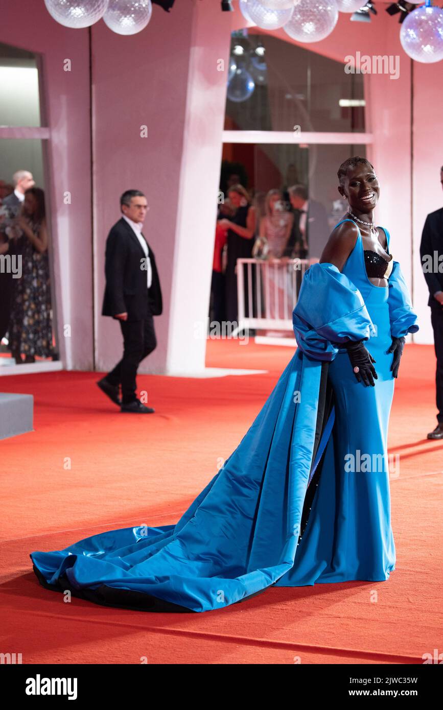 Jodie Turner-Smith attends "The Whale" red carpet at the 79th Venice ...
