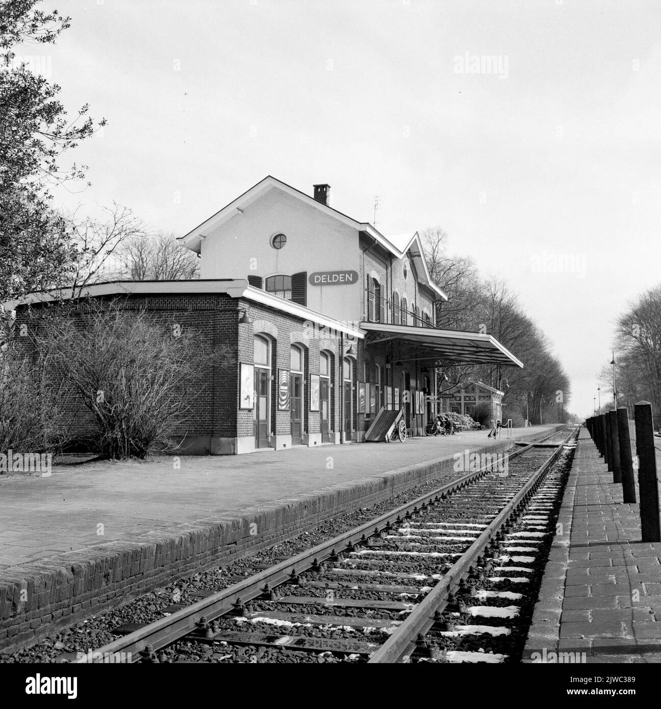 View on the platform side of the N.S. station Delden in Delden Stock ...