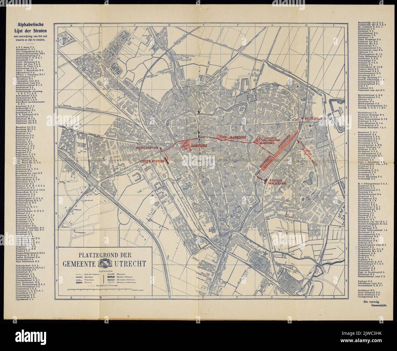 Map of the municipality of Utrecht Stock Photo - Alamy