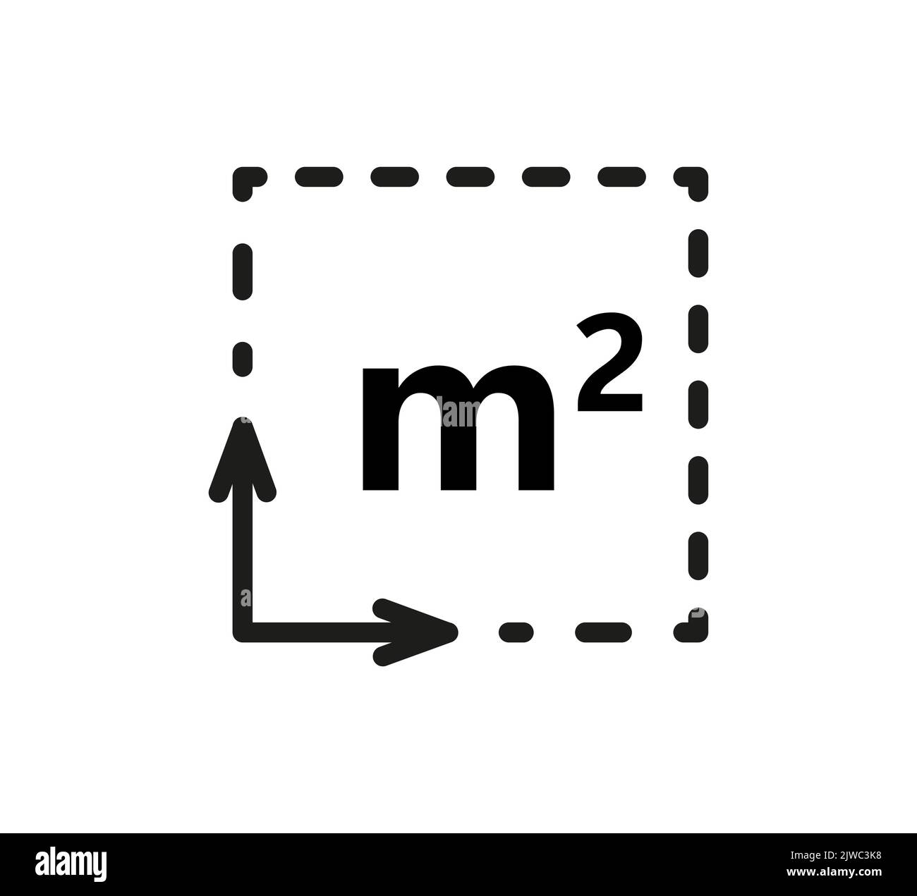 Square Meter Icon M2 Sign Flat Area In Square Metres Measuring Land Area Icon Place
