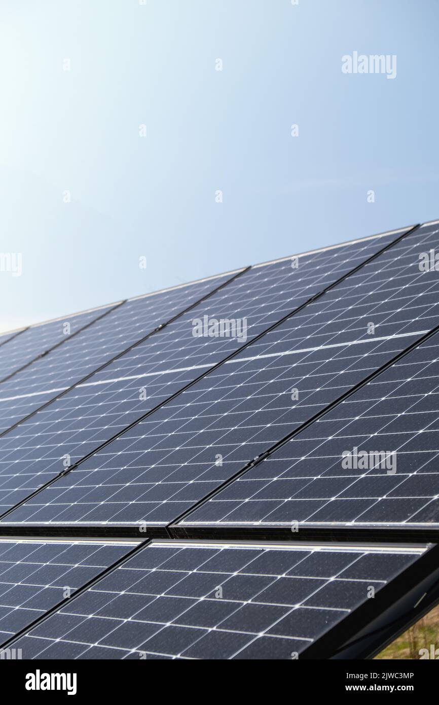 New ecologic house with solar panels Alternative to conventional energy ...