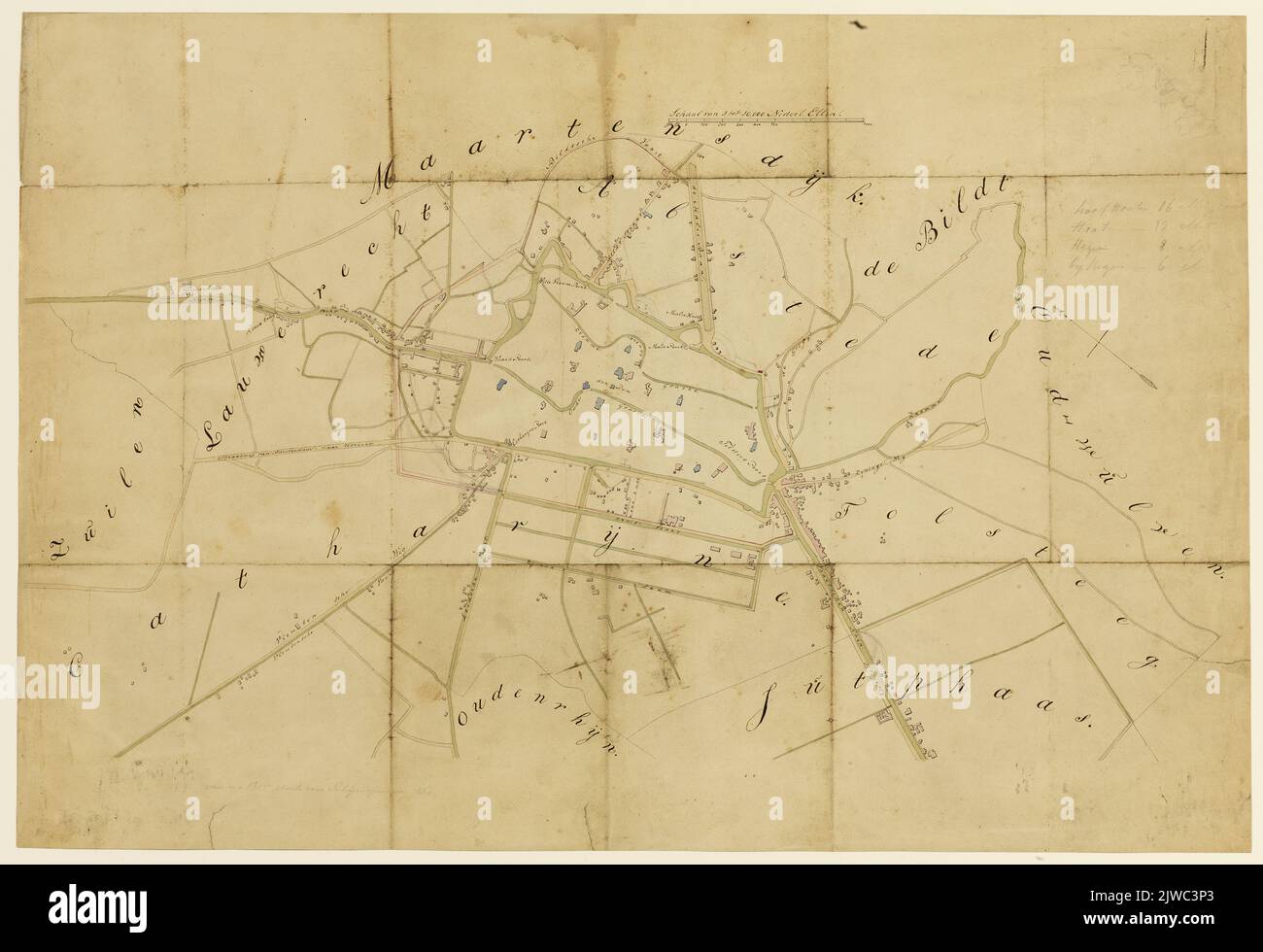 Map of the city of Utrecht with immediate surroundings; With ...