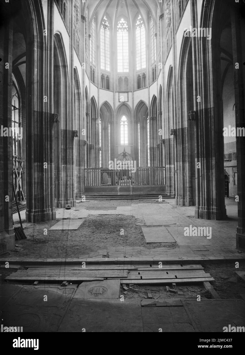 Interior of the Domkerk (Domplein) in Utrecht: choir after the ...