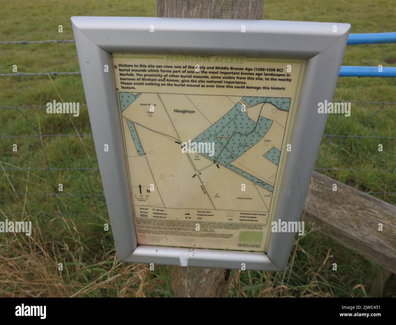 The Peddars Way National Trail long distance footpath. Norfolk. England ...