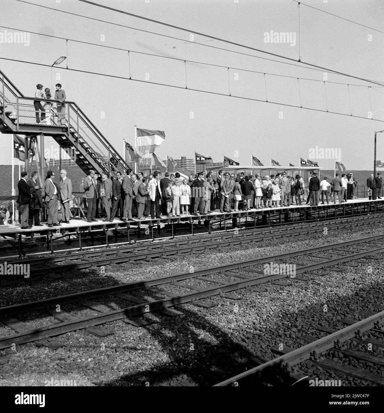 Image of the audience present at the opening of the new N.S. station ...