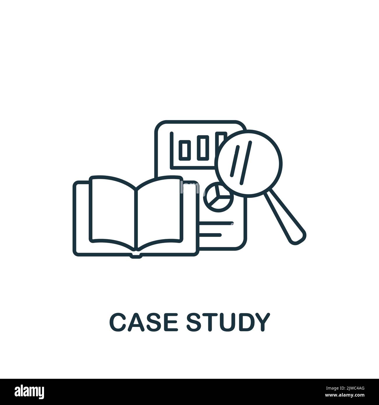 Case Study icon. Line simple Web Development icon for templates, web ...
