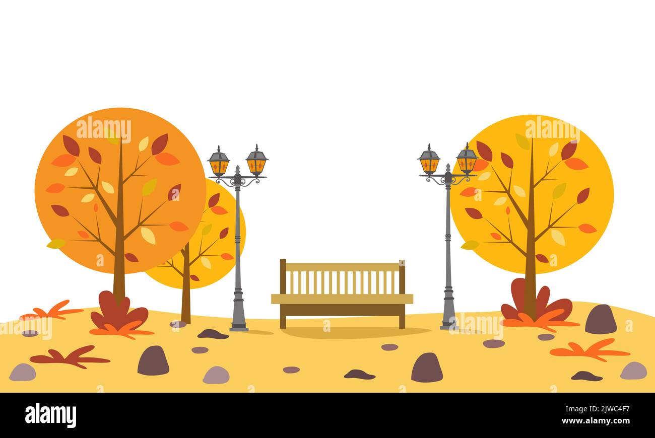 autumn trees vector illustration Stock Vector Image & Art - Alamy