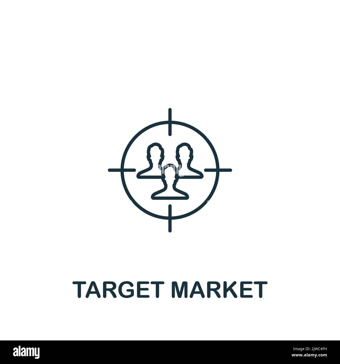 Target Market icon. Line simple Web Development icon for templates, web ...