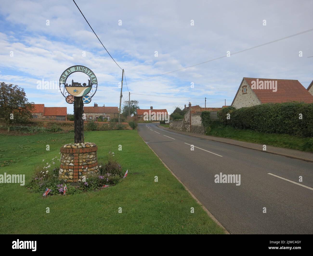 The Peddars Way National Trail long distance footpath. Norfolk. England ...
