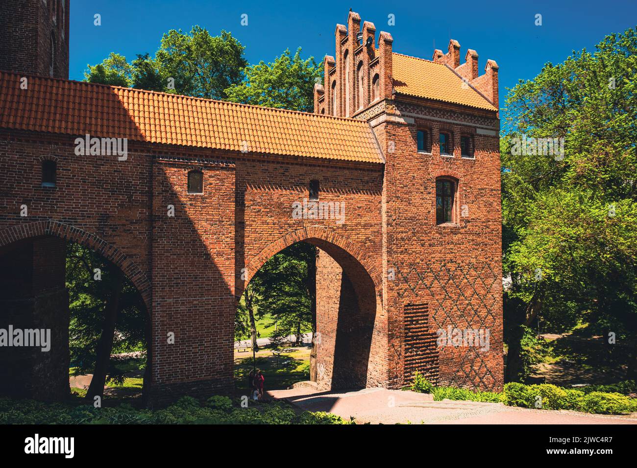 A beautiful shot of the Kwidzyn Castle tower in Kwidzyn, Poland Stock ...