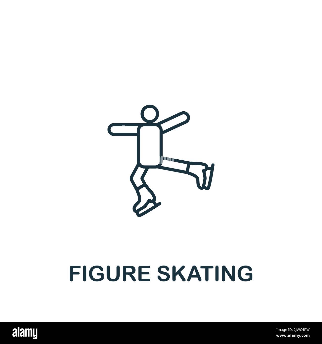 Figure Skating icon. Line simple icon for templates, web design and ...