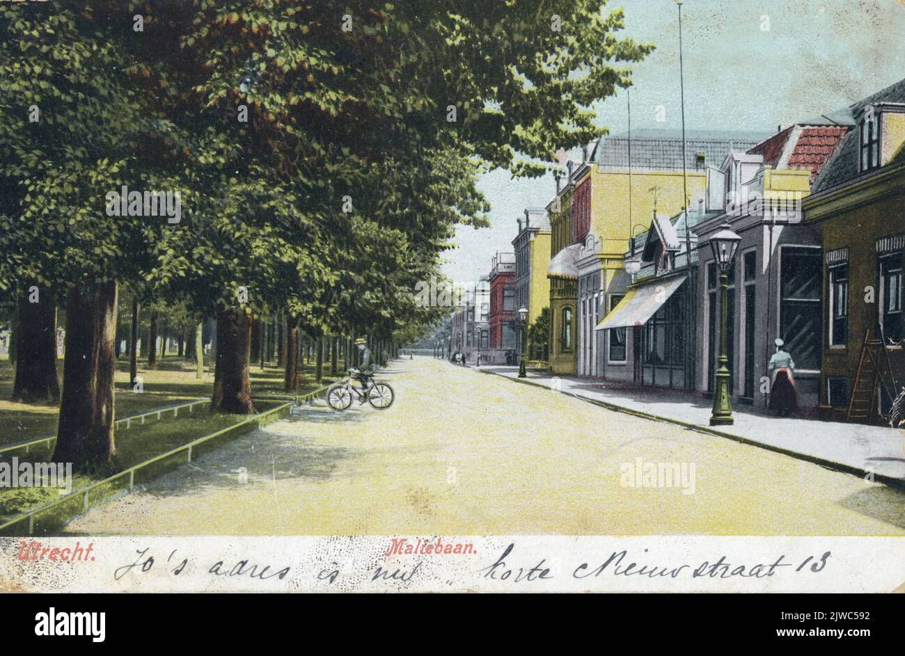 Face in the Maliebaan in Utrecht, with the café-restaurant Buitenlust ...