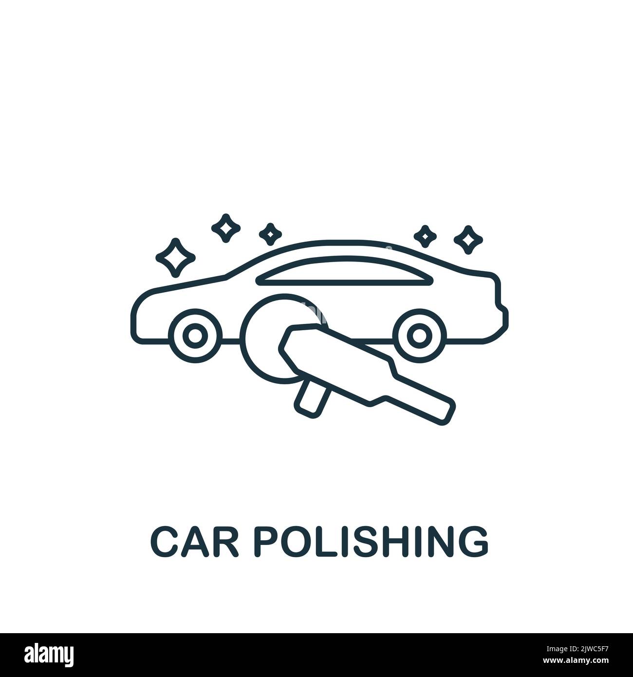 Car Polishing icon. Line simple line Car Service icon for templates ...