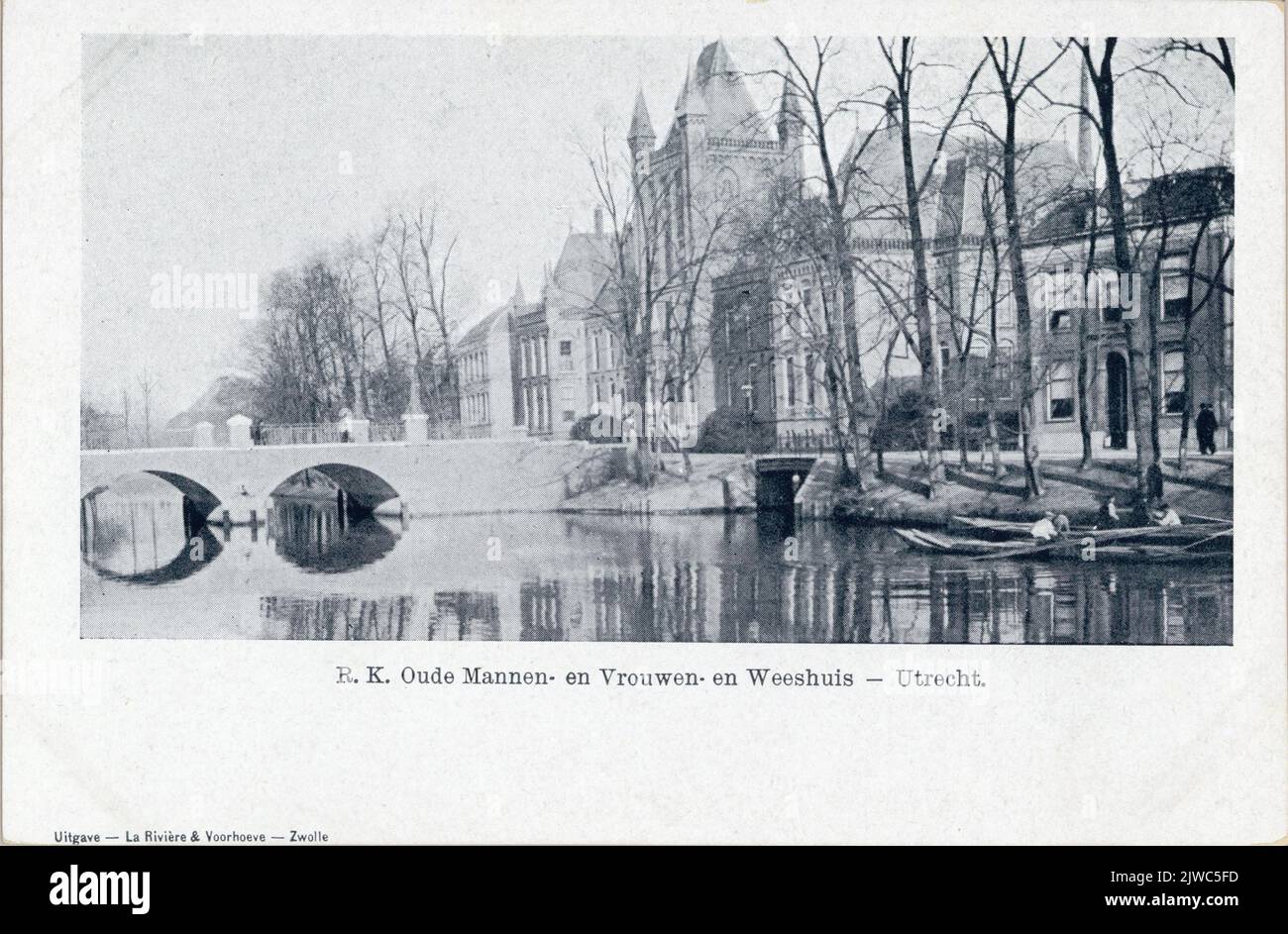 View of the Stadsbuitengracht in Utrecht with the Abstederbrug and in ...
