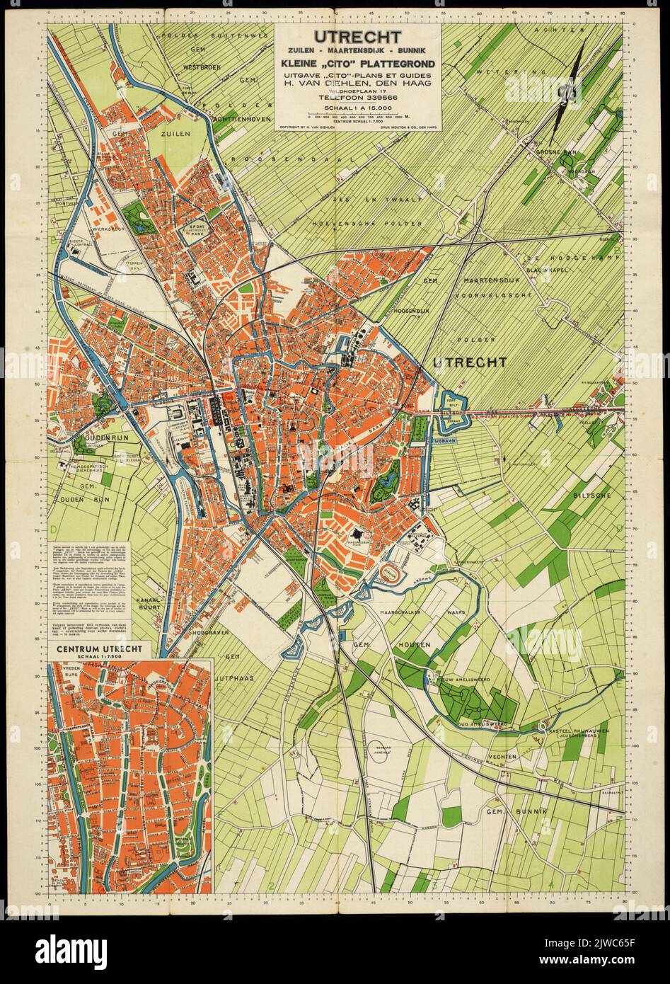 Utrecht Zuilen Maartensdijk Bunnik/ Kleine Cito map Stock Photo - Alamy
