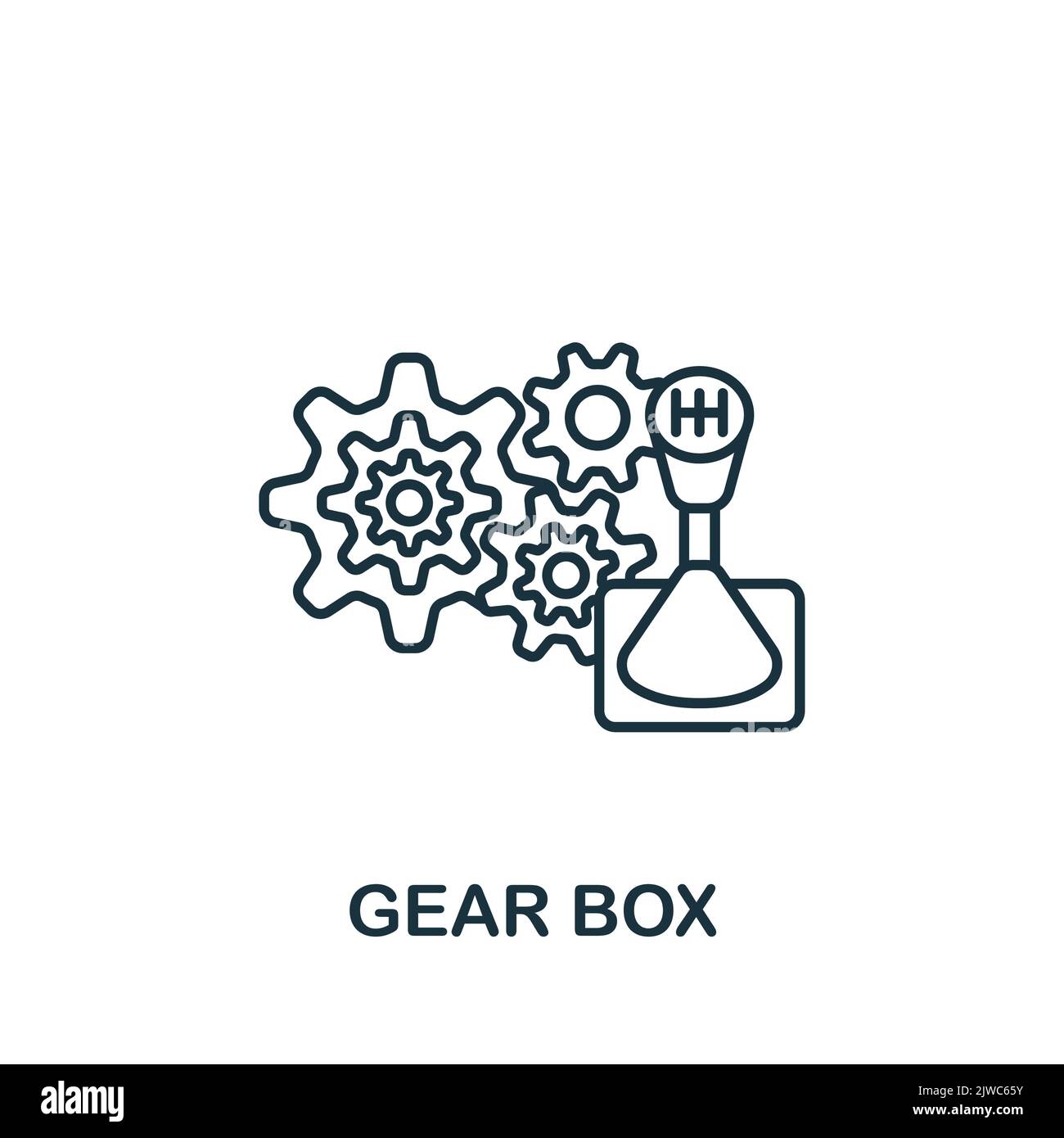 Gear Box icon. Line simple line Car Service icon for templates, web ...