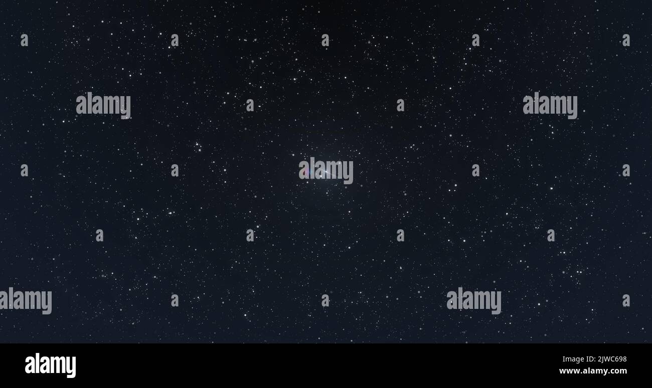 Image of glowing white light over stars on night sky Stock Photo - Alamy