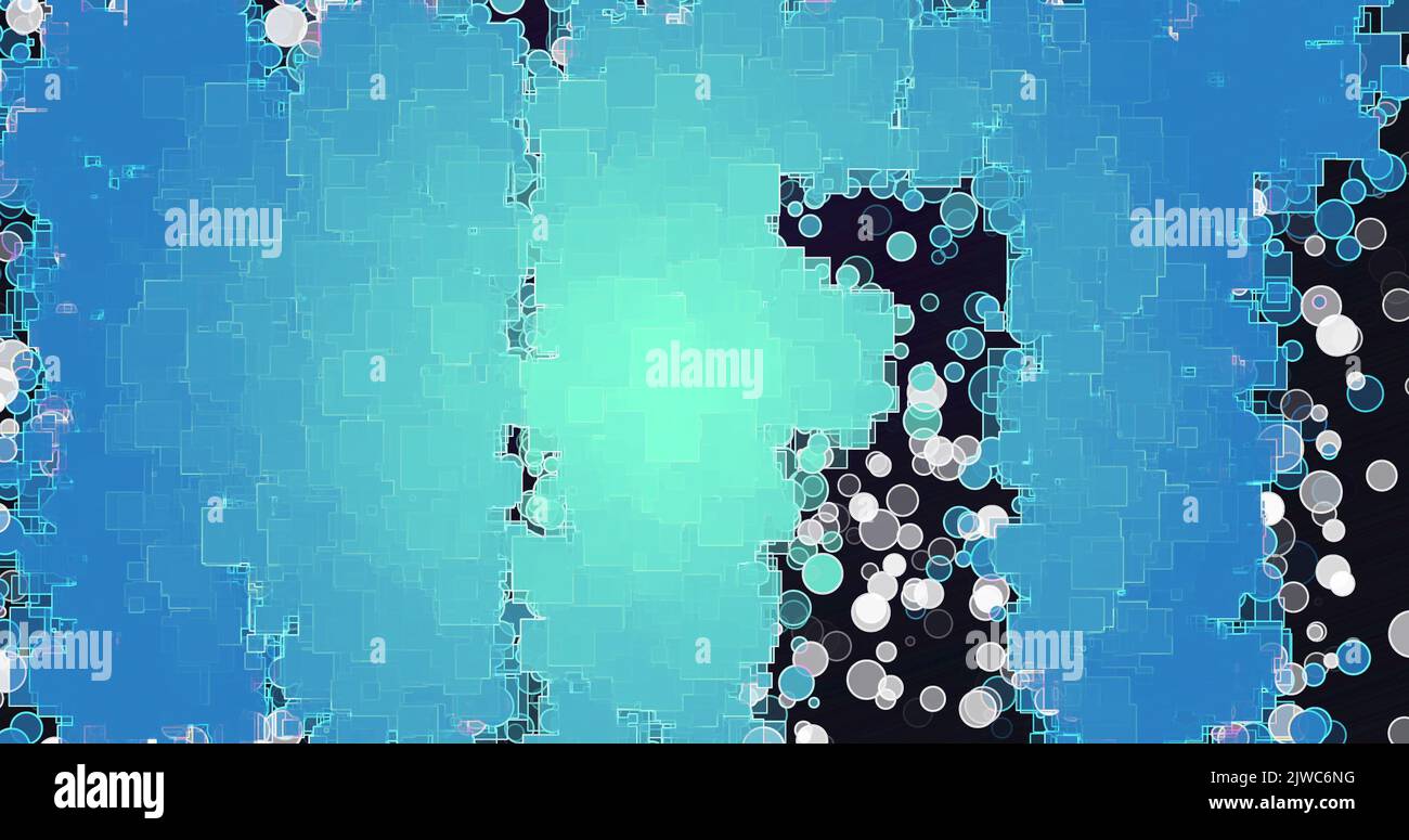 Image of glowing blue and white outline nft text on black background ...