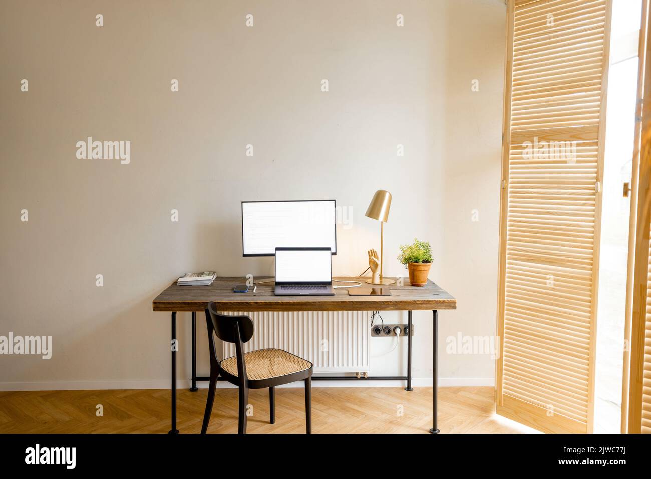 Stylish workplace at home office Stock Photo - Alamy