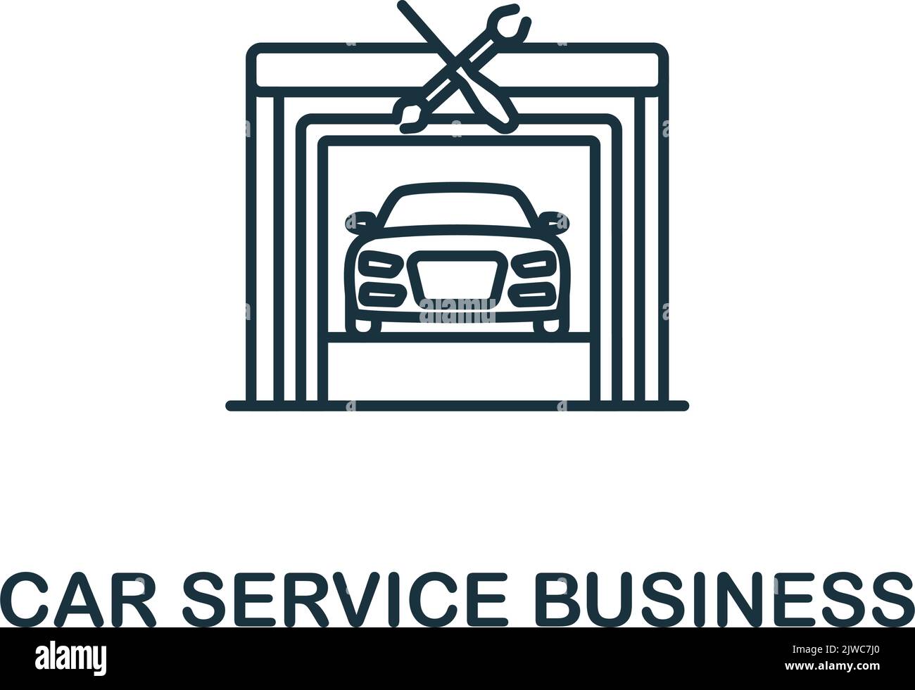 Car Service Business icon. Line simple line Car Service icon for ...