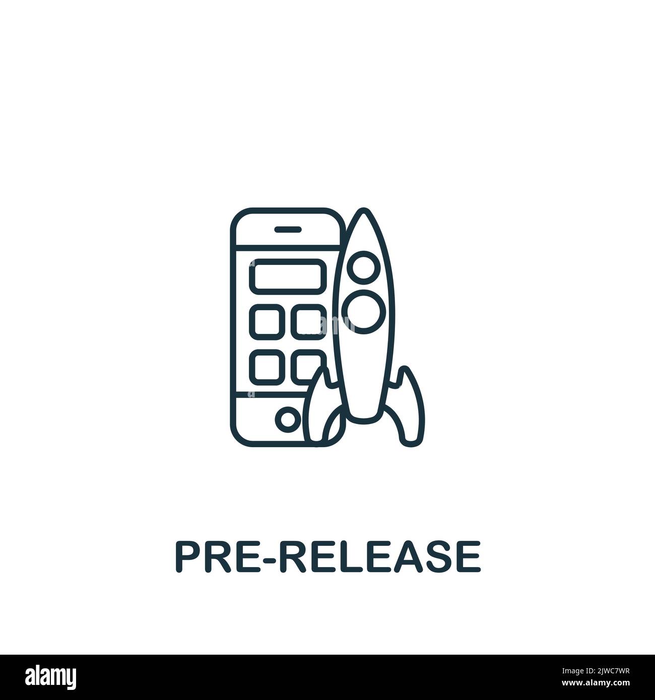 Pre-Release icon. Line simple Crowdfunding icon for templates, web ...