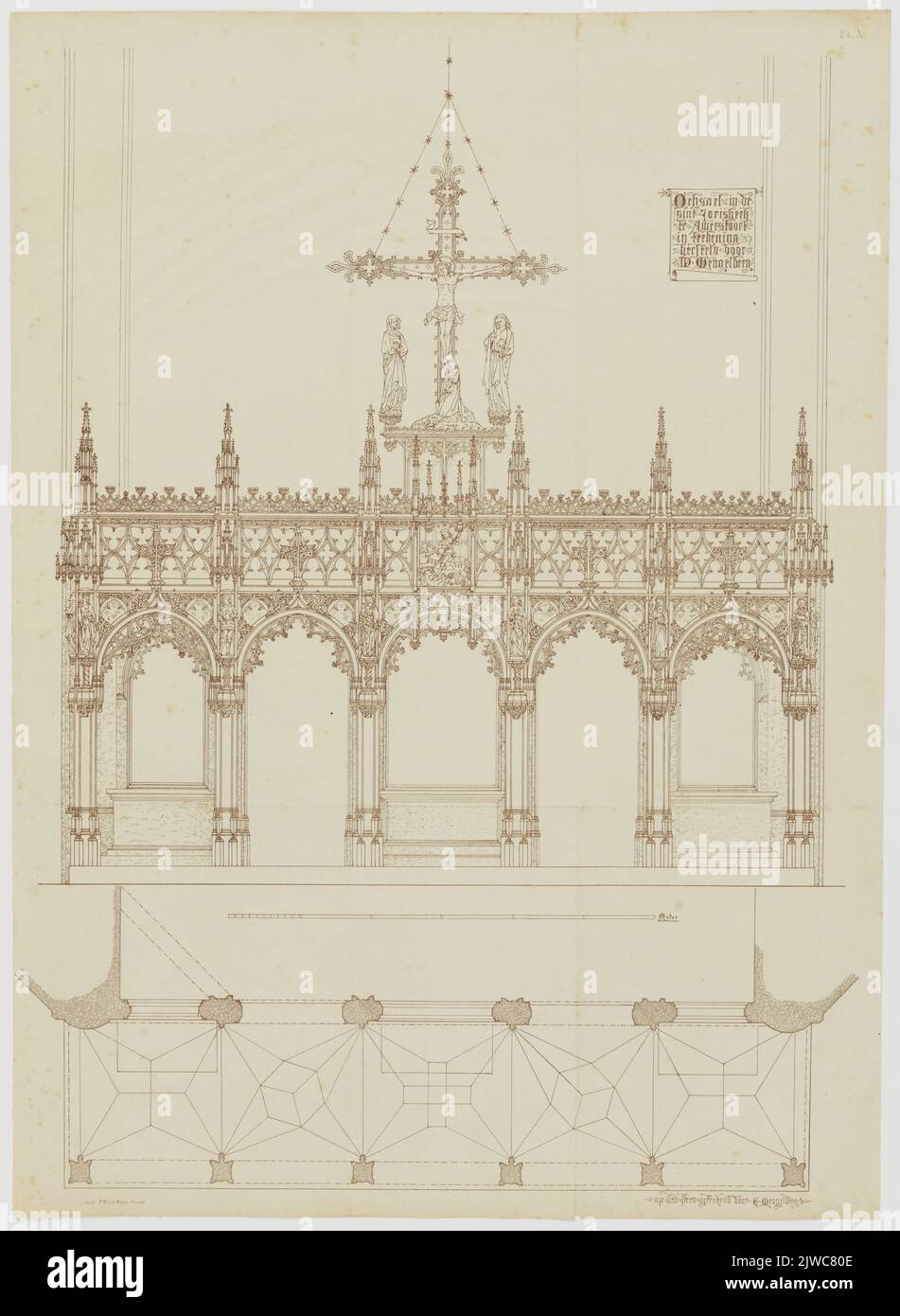 Ochsael in the Sint Joriskerk in Amersfoort restored in drawing by W ...