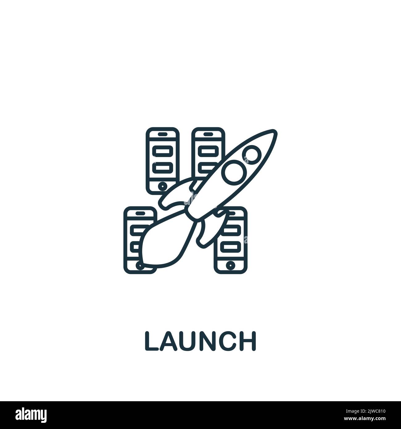 Launch icon. Line simple Crowdfunding icon for templates, web design ... Launch icon. Line simple Crowdfunding icon for templates, web design ...