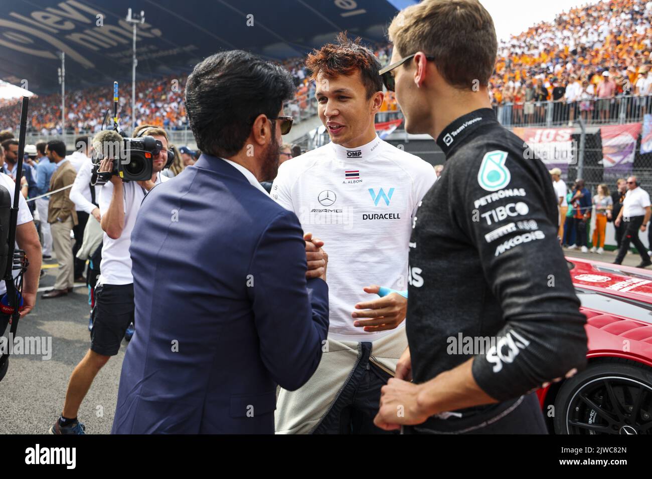 BEN SULAYEM Mohammed (uae), President of the FIA, ALBON Alexander (tha), Williams Racing FW44 ...