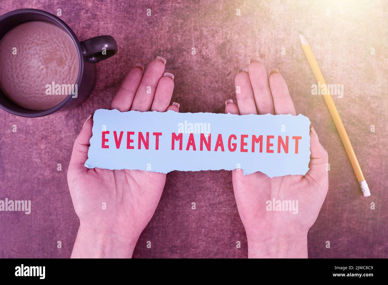 Hand Writing Sign Event Managementcreation And Development Of Large Scale Actions Festivals