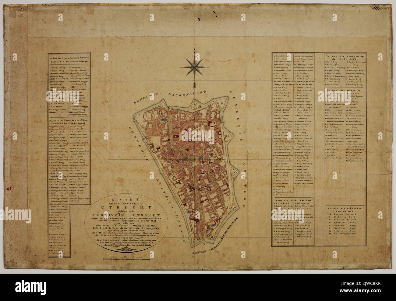 Map/ of the municipality/ Utrecht/ located in the/ province of Utrecht ...