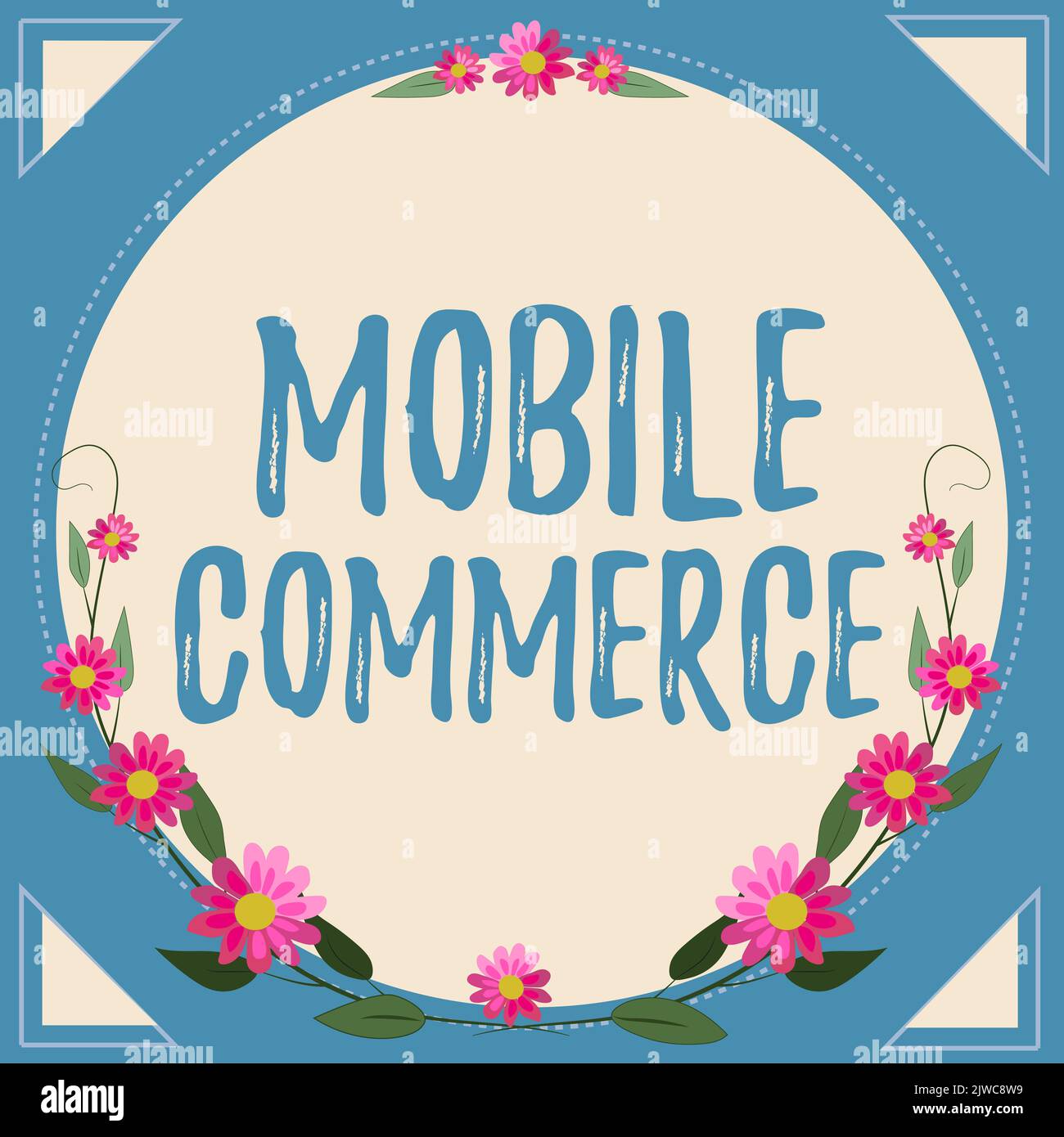 Conceptual Caption Mobile Commerceusing Mobile Phone To Conduct Commercial Transactions Online