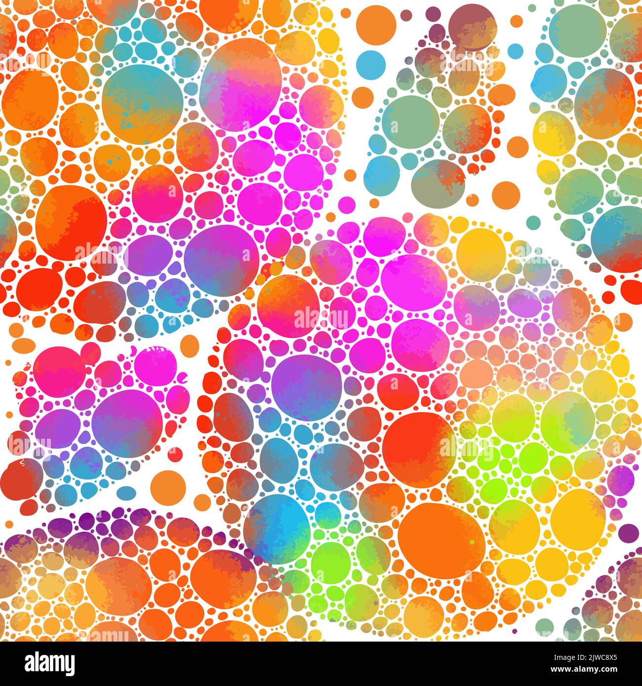 Seamless pattern abstract multicolored circles. Vector illustration ...