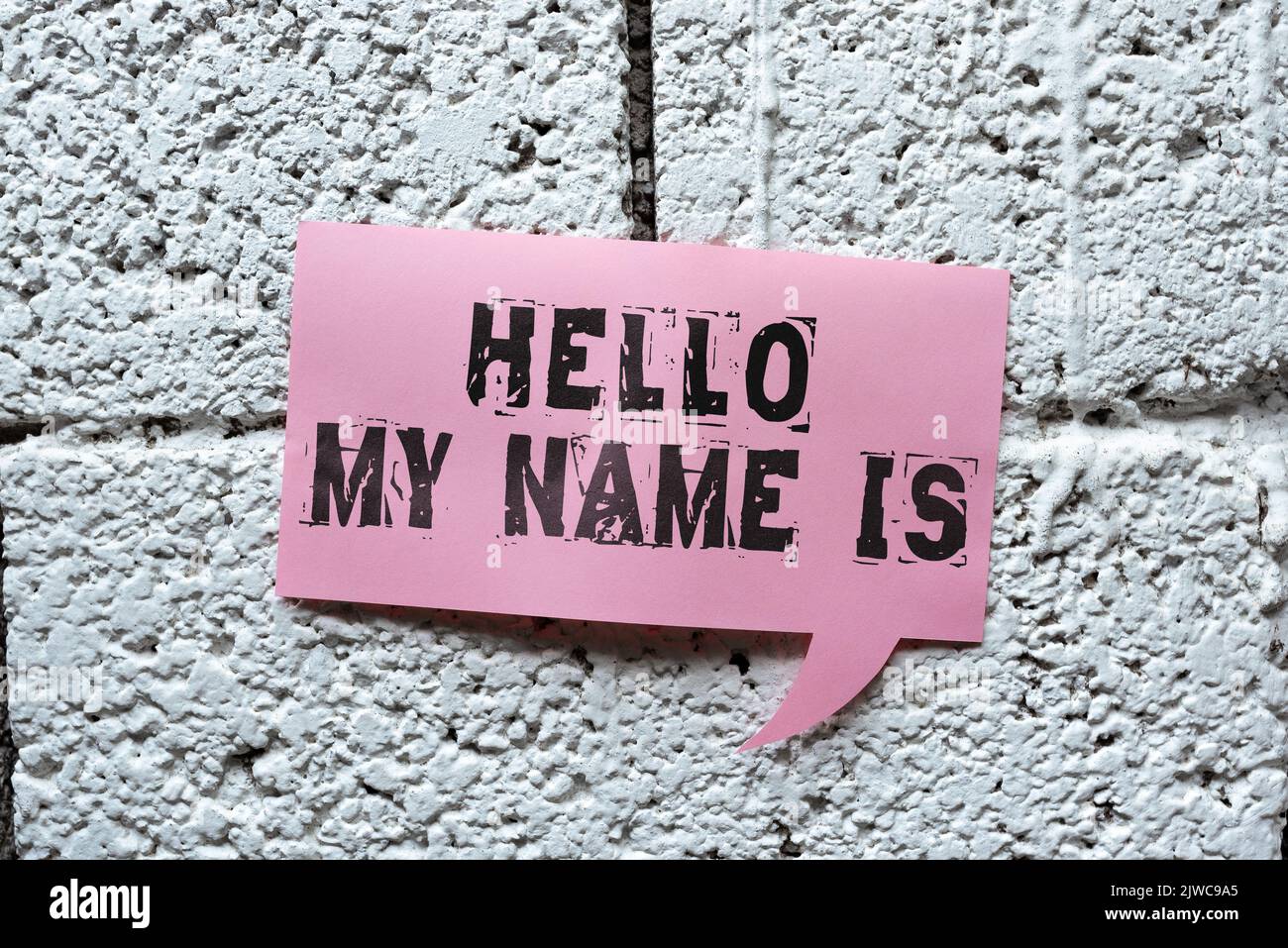 Writing displaying text Hello My Name Isintroducing yourself to new ... Writing displaying text Hello My Name Isintroducing yourself to new ...