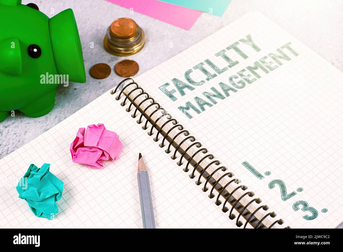 Sign displaying Facility Management. Business concept Multiple Function ...