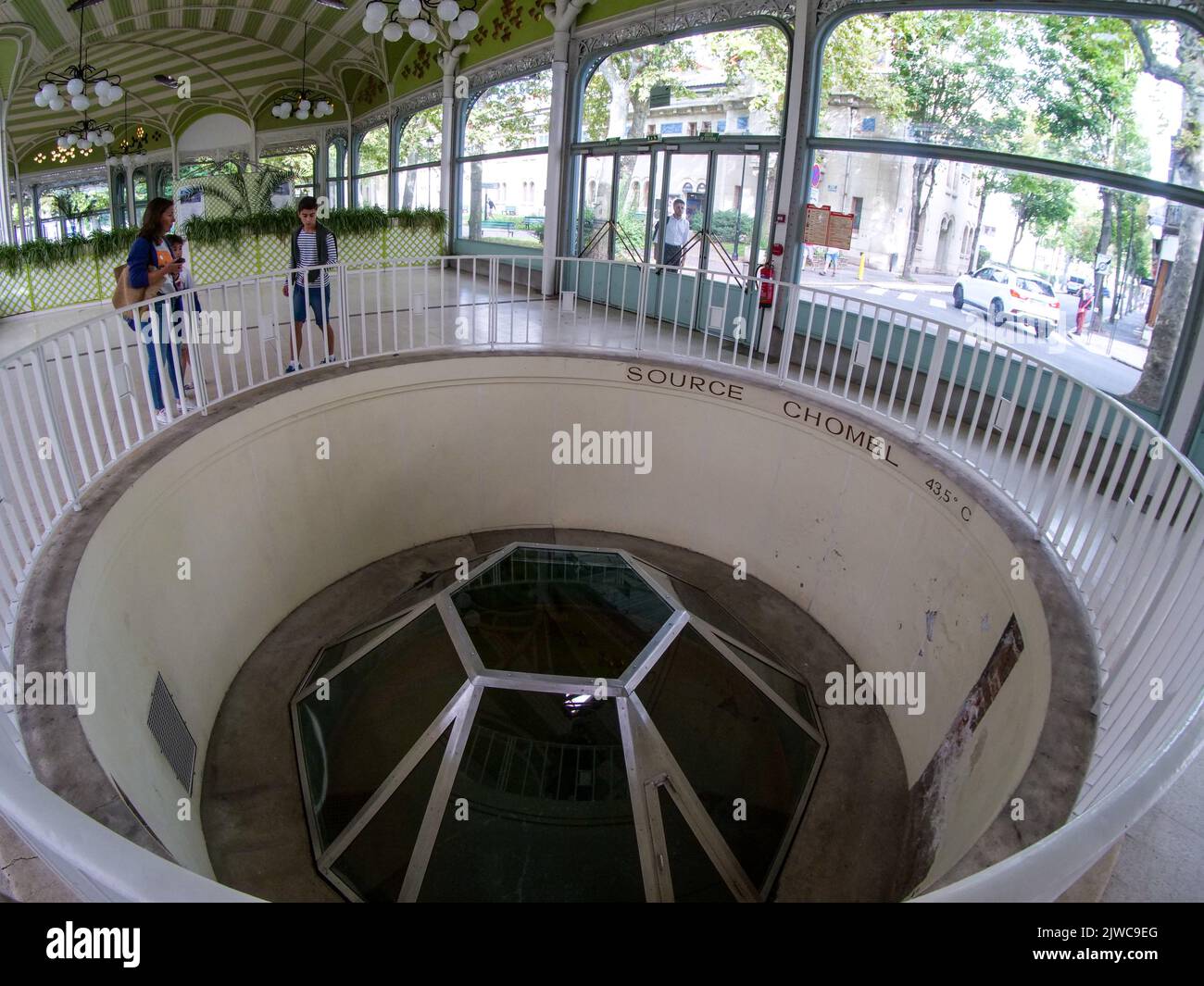 Hall of springs, Vichy, Allier, AURA Region, Central France Stock Photo ...