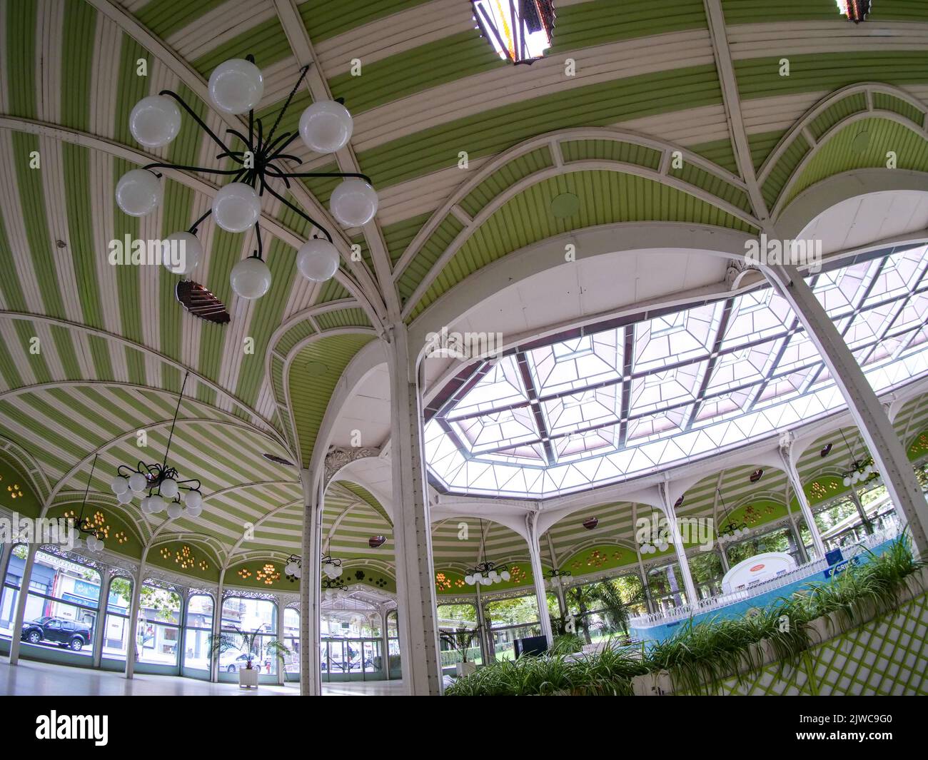 Hall of springs, Vichy, Allier, AURA Region, Central France Stock Photo ...