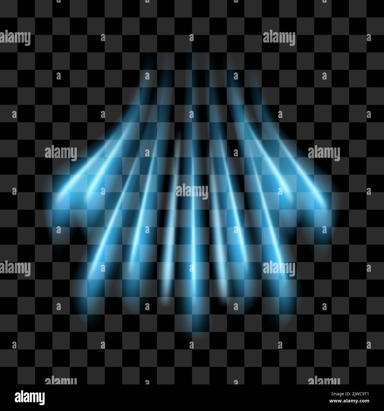 Fresh air flow from the conditioner. Sparkling light effect with blue ...