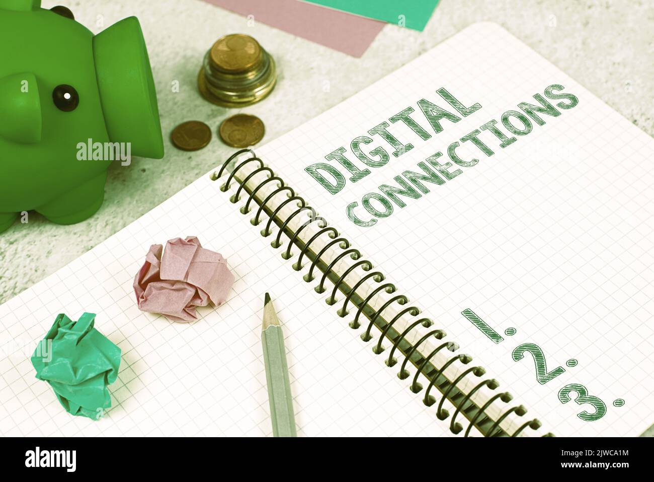 Hand writing sign Digital Connections. Business overview Powerful Ways ...
