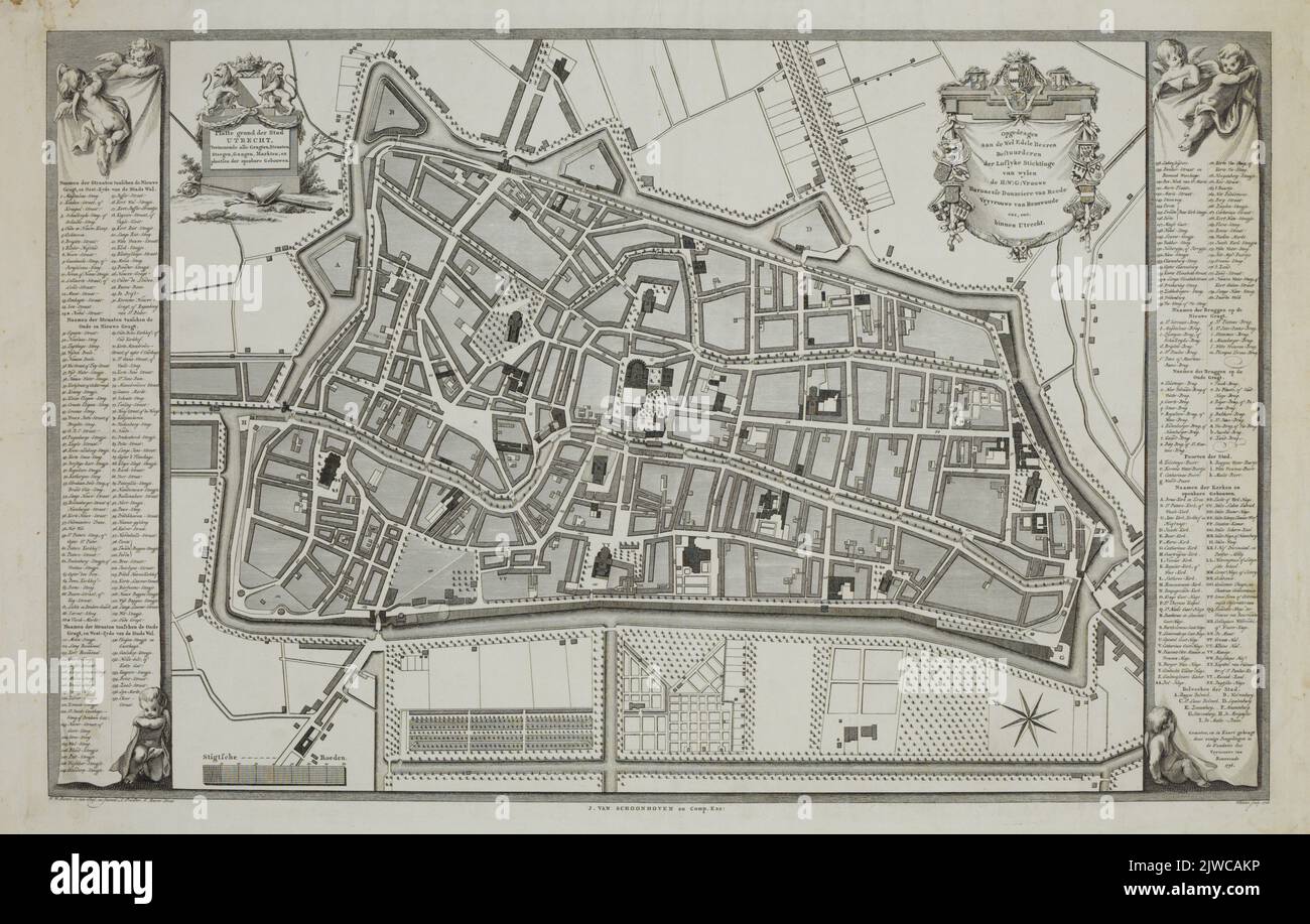 Flat ground of the city/ utrecht,/ showing all grils, streets, steegen ...