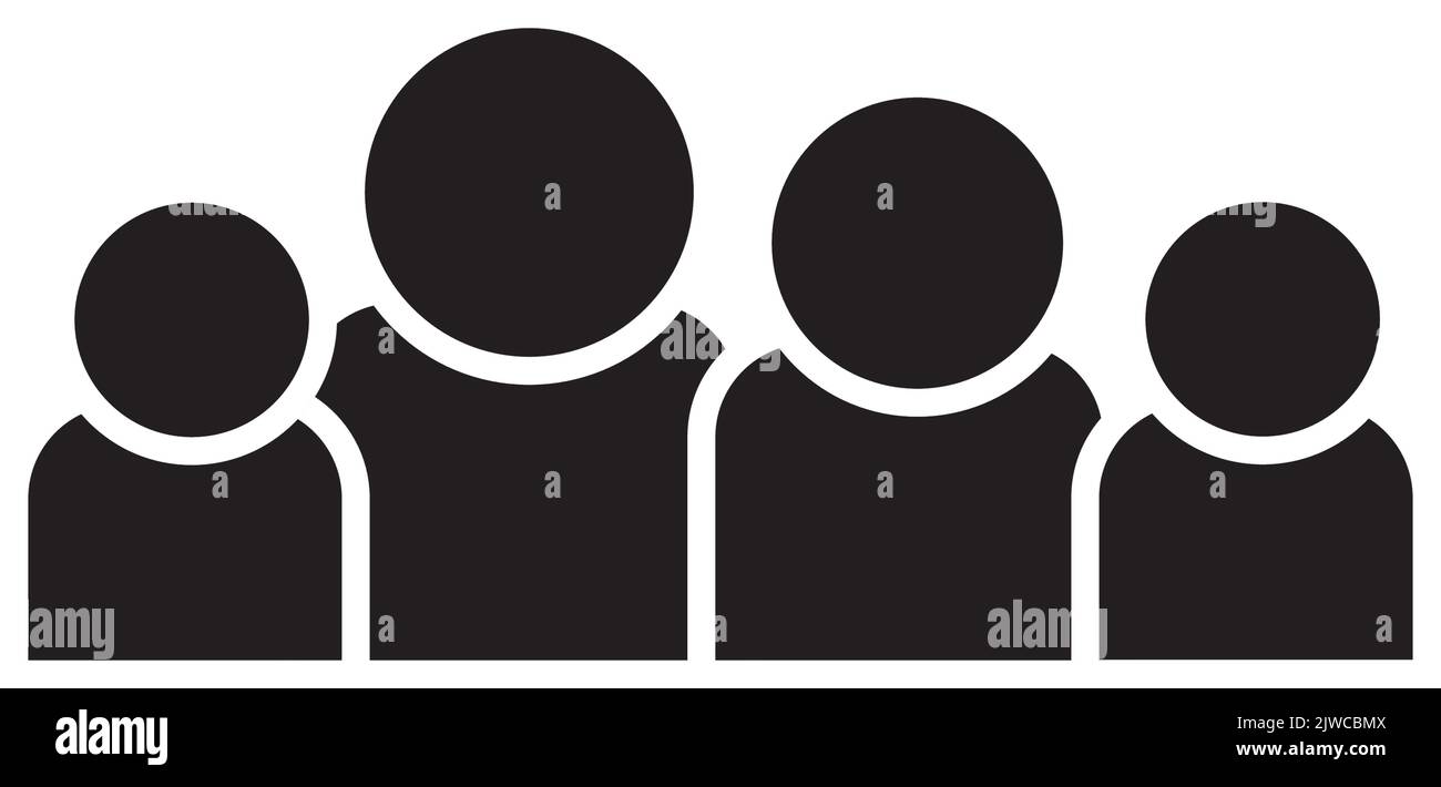 Family icon isolated on white background, vector. Family member ...