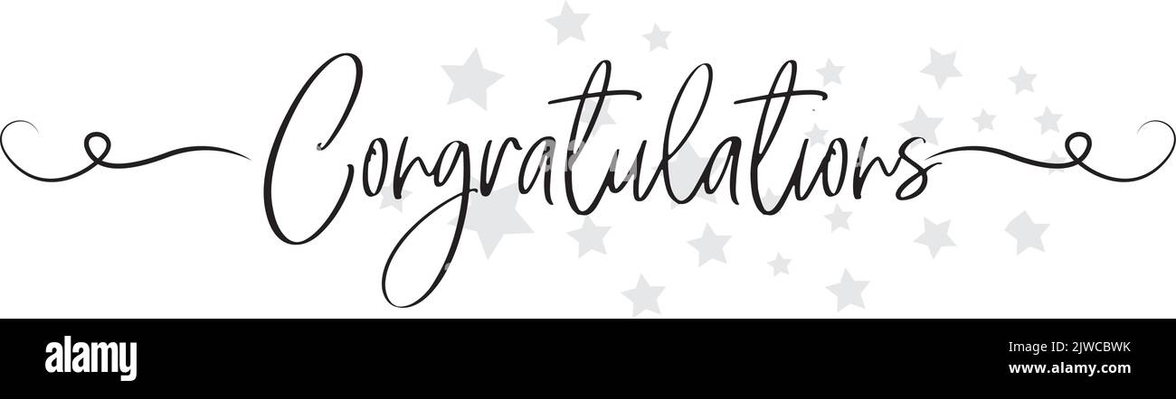 Congratulations, vector. Wording design, lettering. Scandinavian ...