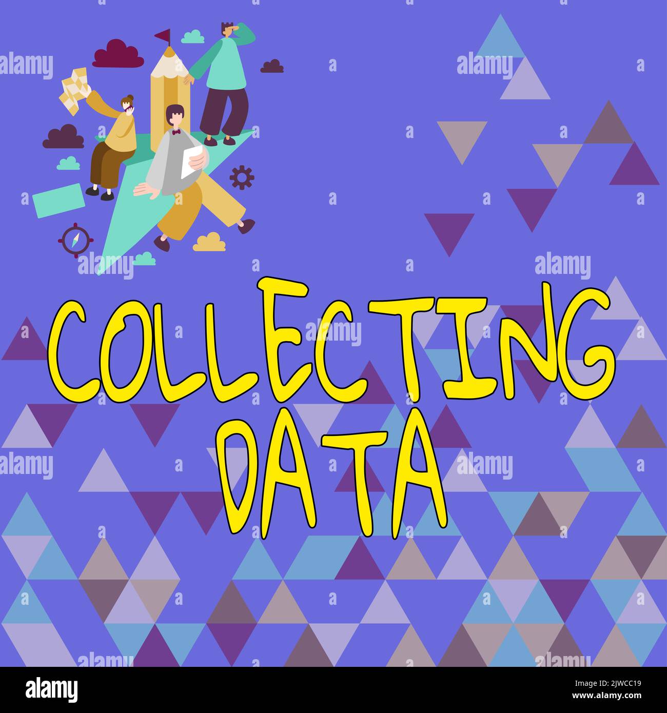 Sign Displaying Collecting Datagathering And Measuring Information On Variables Of Interest