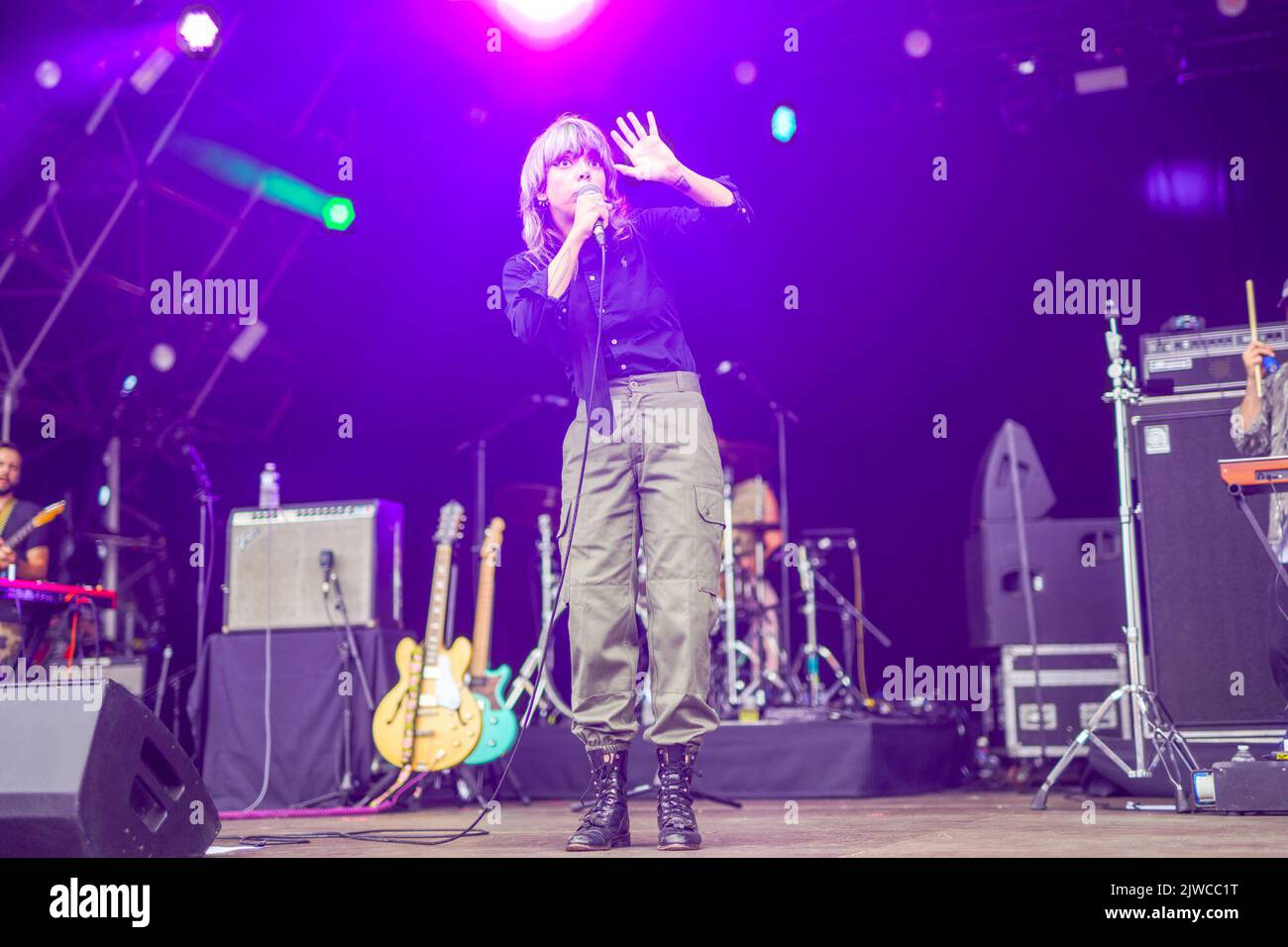 Dorset, UK. Sunday, 4 September, 2022. Alynda Segarra of Hurray for the ...