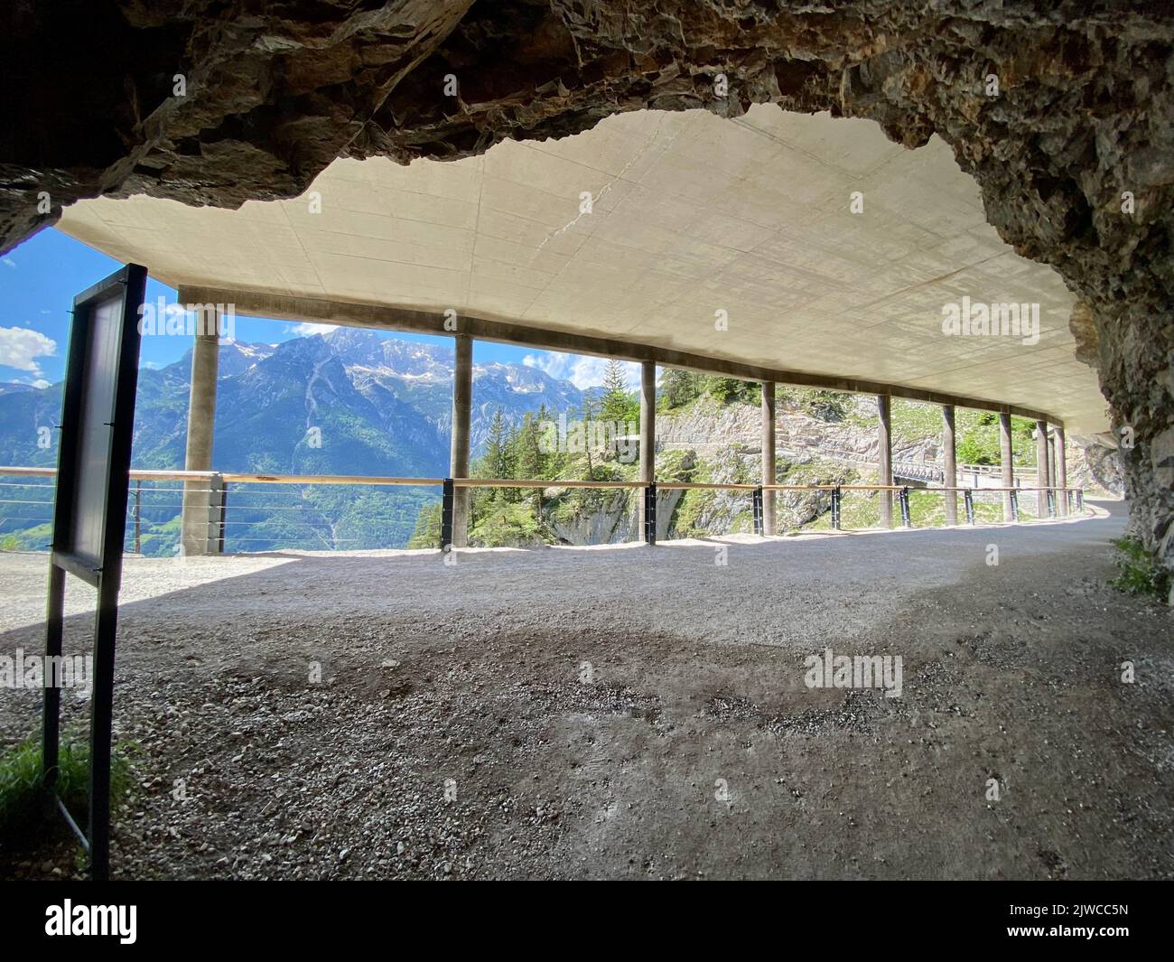 A path to the Eisriesenwelt (ice cave) in Werfen, Austria Stock Photo ...