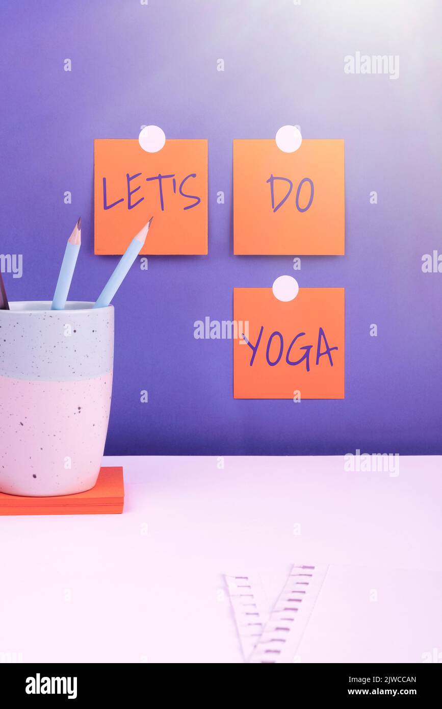 Conceptual display Let S Is Do Yoga. Word Written on Right moment for ... Conceptual display Let S Is Do Yoga. Word Written on Right moment for ...