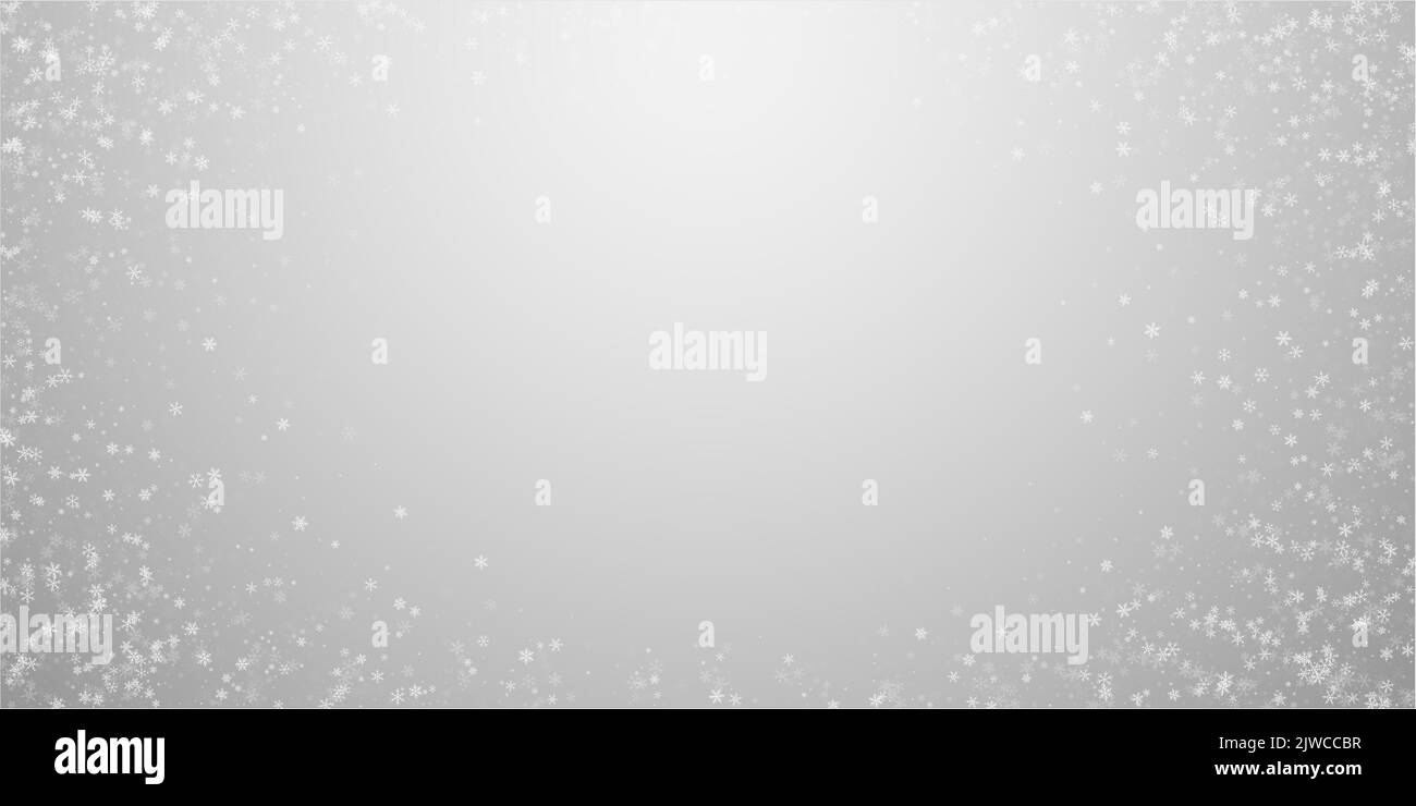 Christmas falling snow background. Subtle flying snow flakes and stars ...