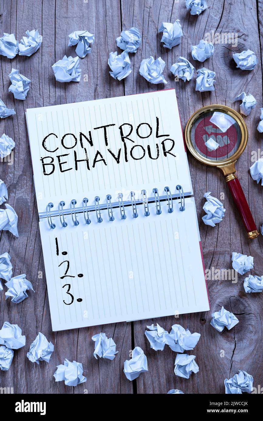 Handwriting text Control BehaviourExercise of influence and authority ...