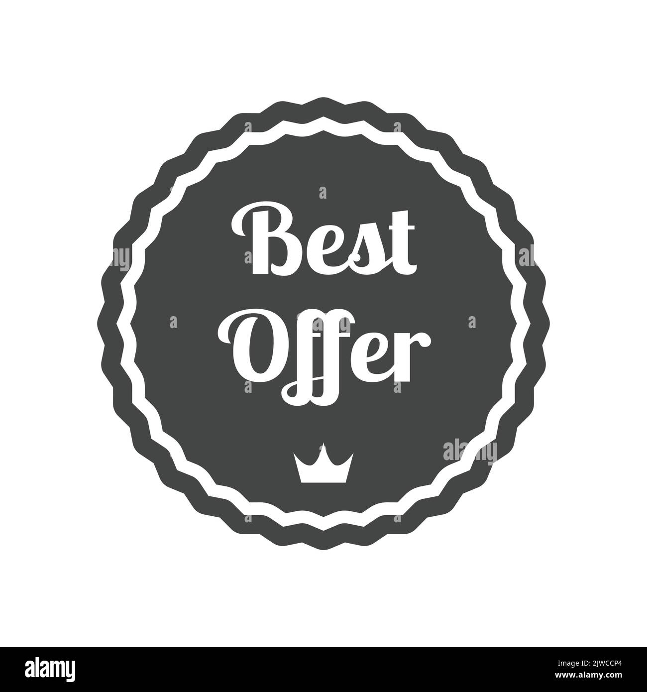 Best offer black vector stamp label. Simple emblem or badge Stock ...