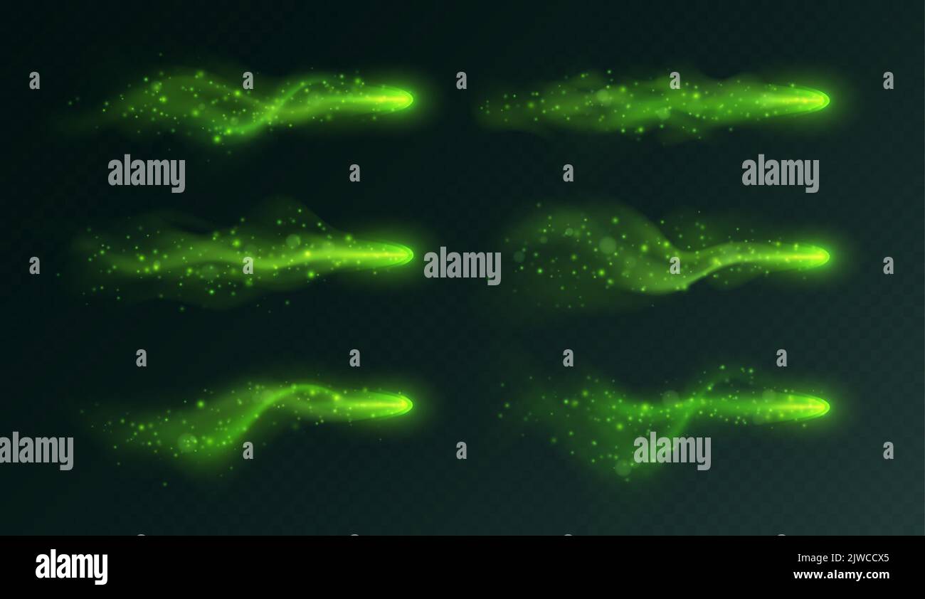 Blue light trail, magic stardust with haze and sparkles, realistic ...