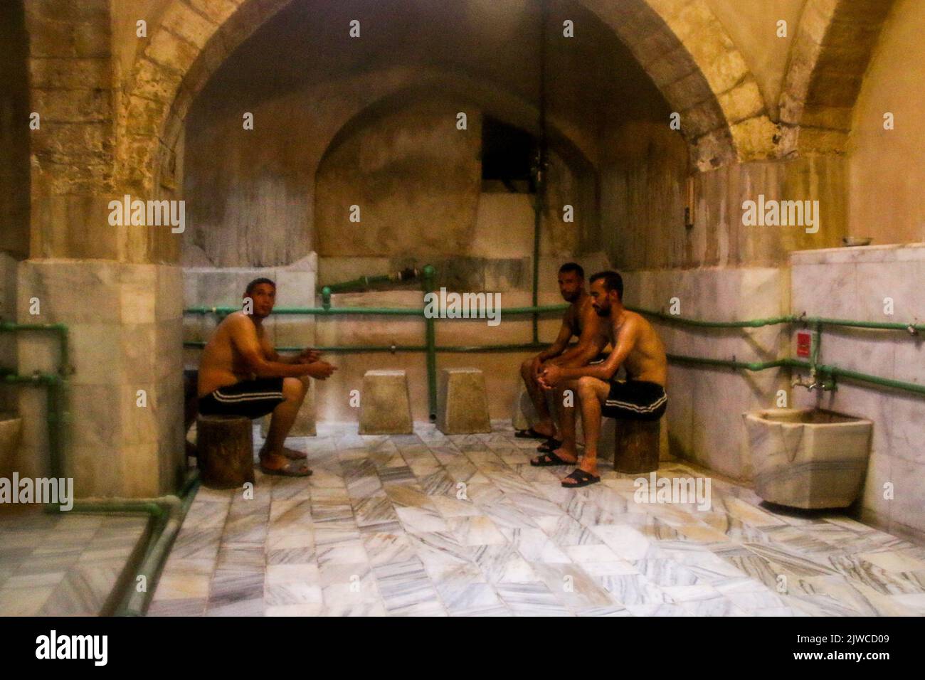 Men bathing in public bath hi-res stock photography and images - Alamy